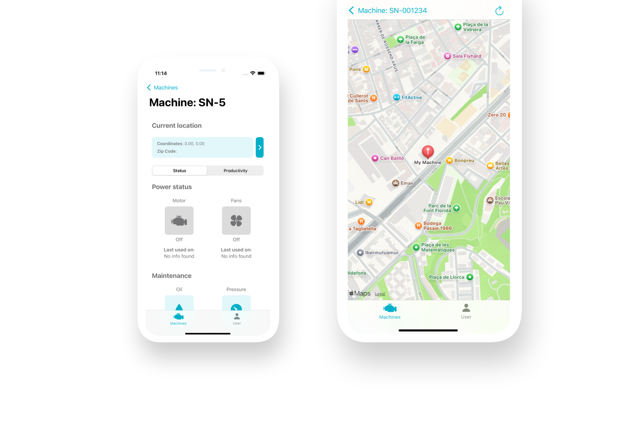 Gestión y control de maquinaria - Nibble Development